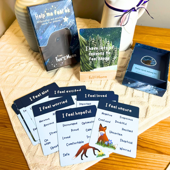 Children's Affirmation & Emotion Cards – Fox Under The Moon